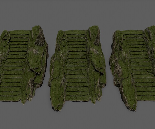 ArtStation - Mossy Stair | Game Assets
