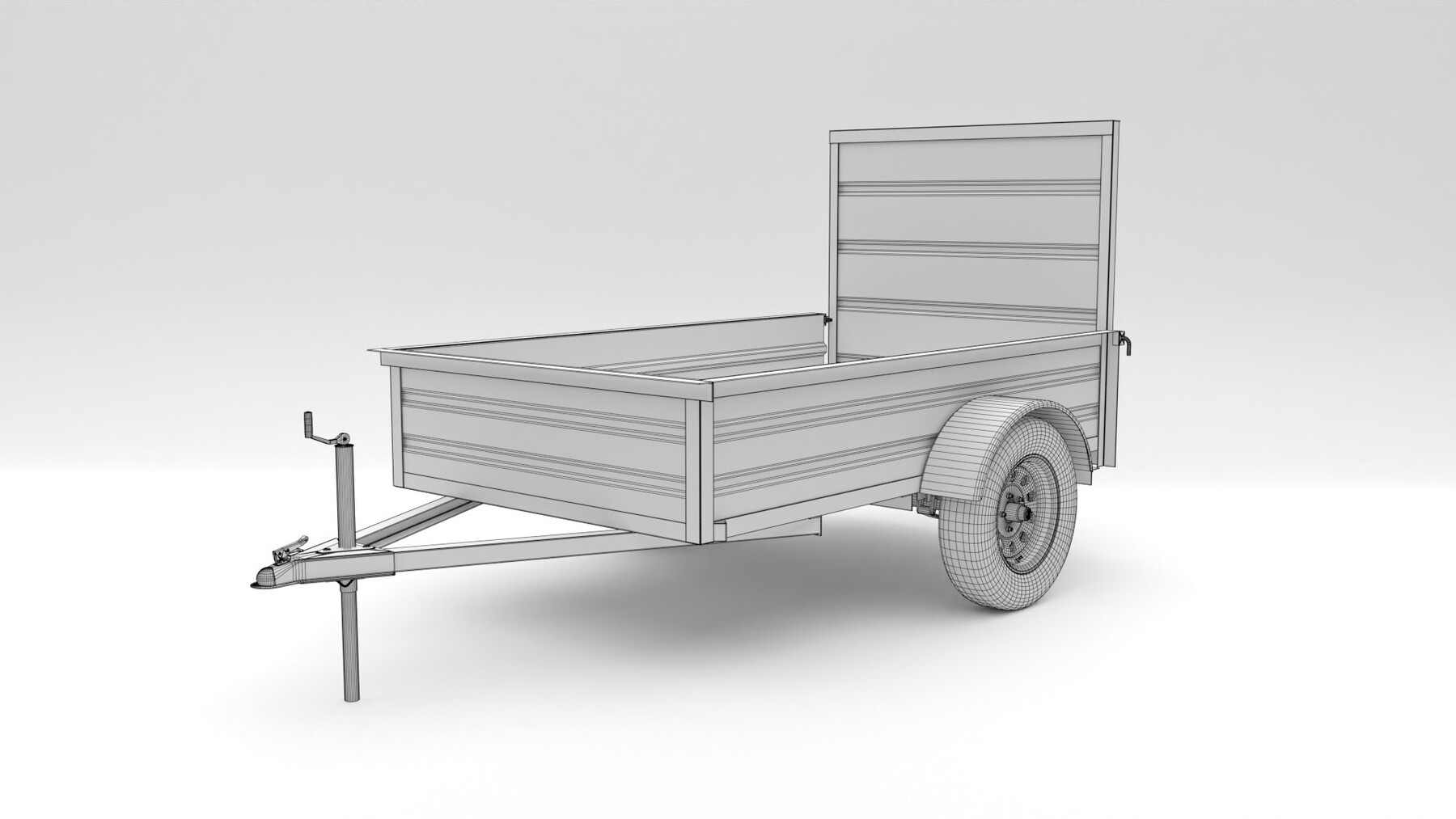 ArtStation - Utility Trailer 3D Model PBR 3D model | Resources