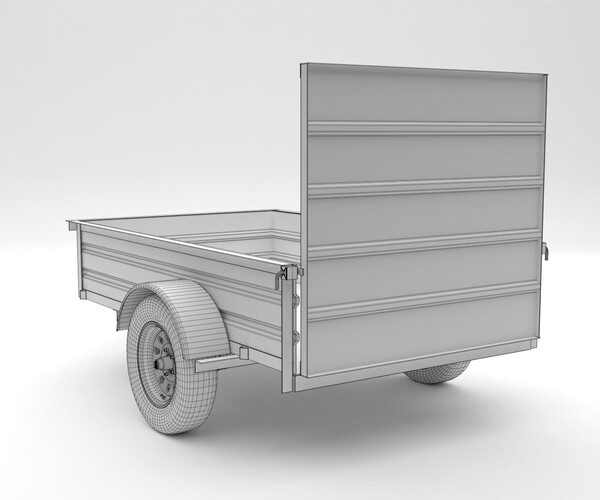 ArtStation - Utility Trailer 3D Model PBR 3D model | Resources