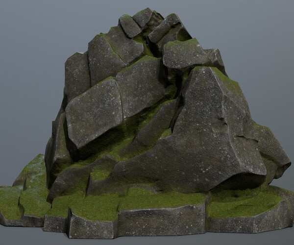ArtStation - Mossy Rock Mountain | Game Assets