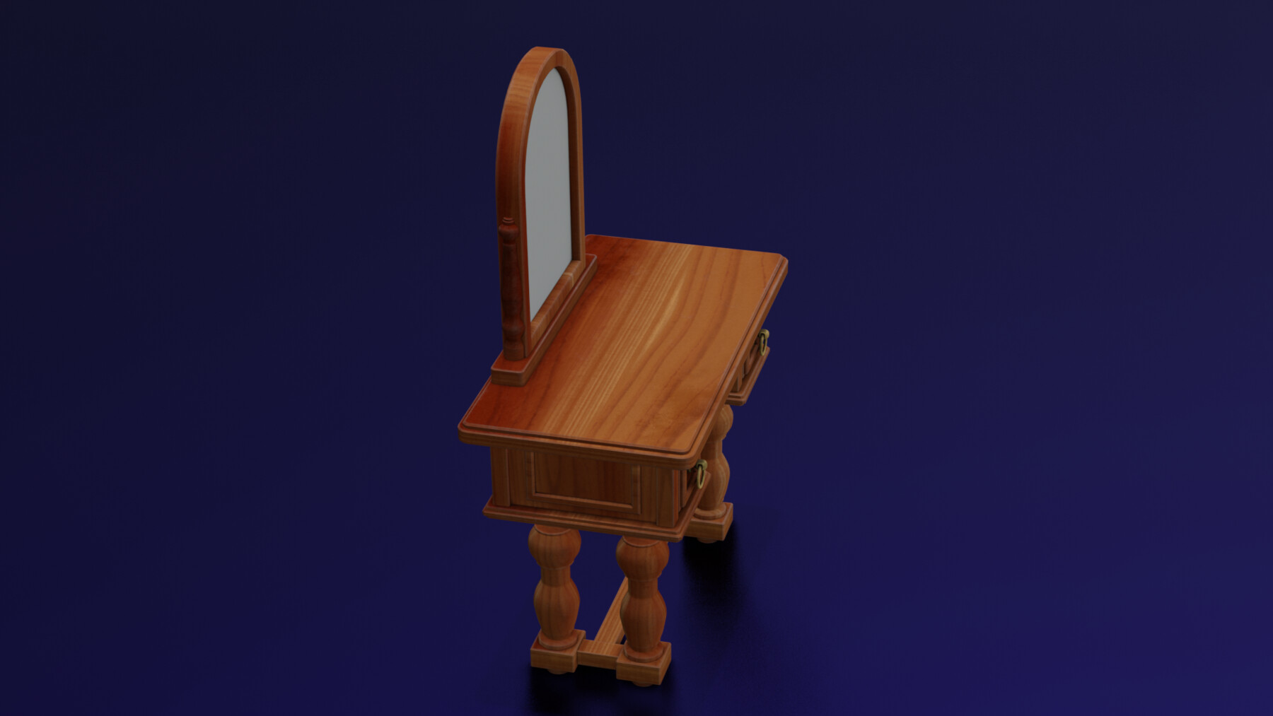 ArtStation - WOODEN DRESSING TABLE LOW POLY GAME READY | Resources