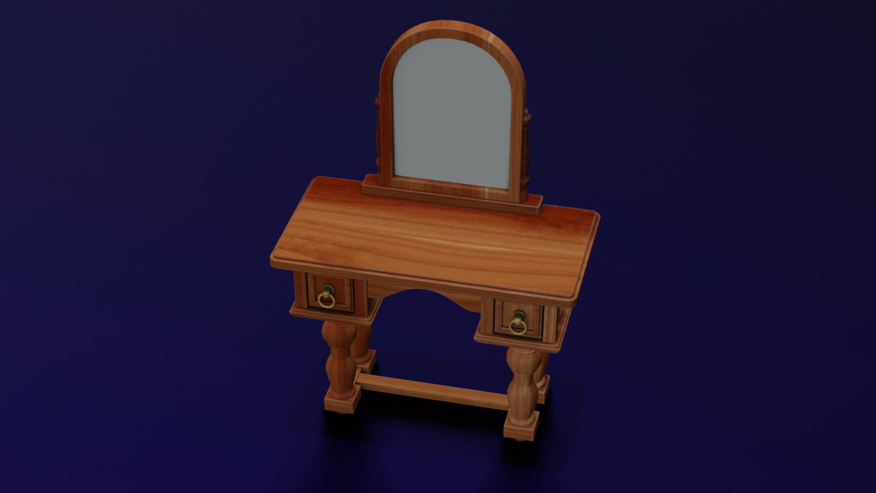 ArtStation - WOODEN DRESSING TABLE LOW POLY GAME READY | Resources
