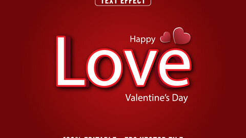 ArtStation - 3D Love. Text Effects, EPS Template File | Artworks