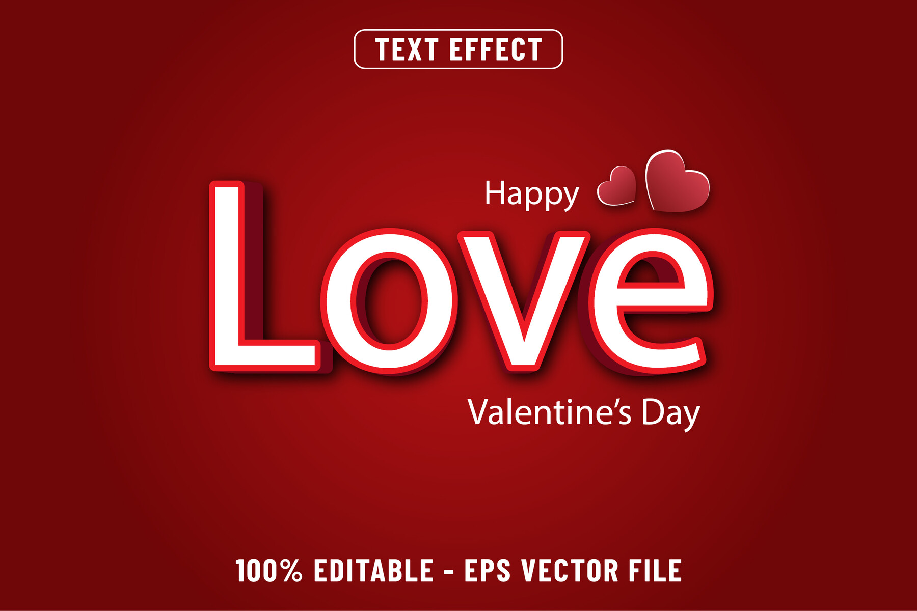 ArtStation - 3D Love. Text Effects, EPS Template File | Artworks