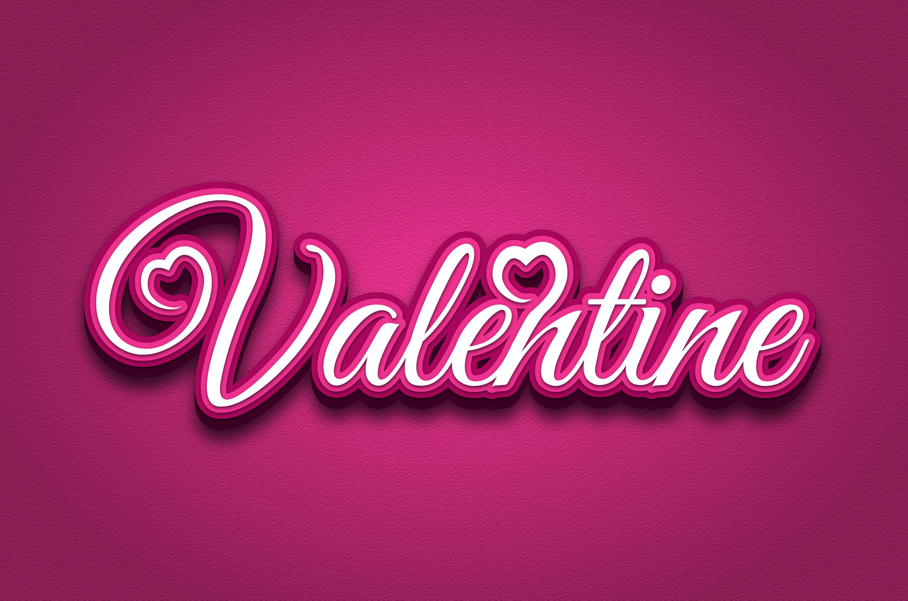 ArtStation - 3D Valentine. Text Effects, EPS Template File | Artworks
