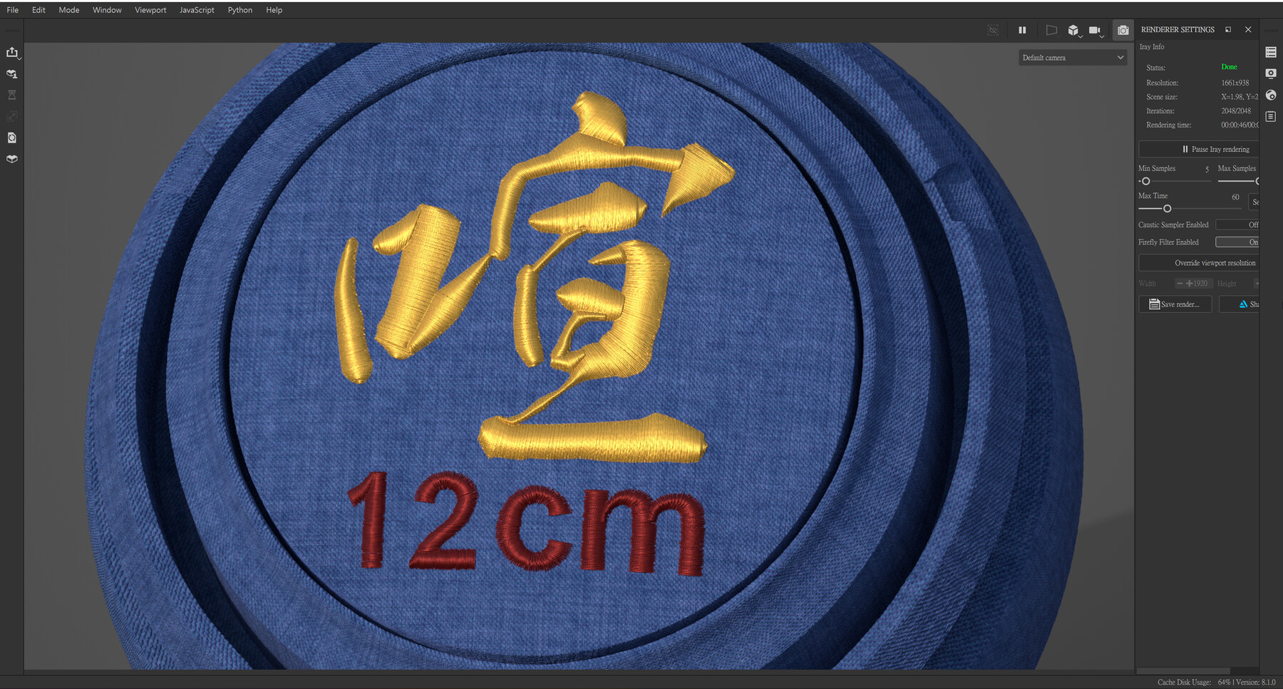ArtStation - EmbroideryCG Font: Chinese 03A 喧(syuan) Substance Painter Tools | Brushes