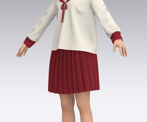 ArtStation - Japanese School uniform Seifuku Outfits MD CLO 3D ZPRJ ...