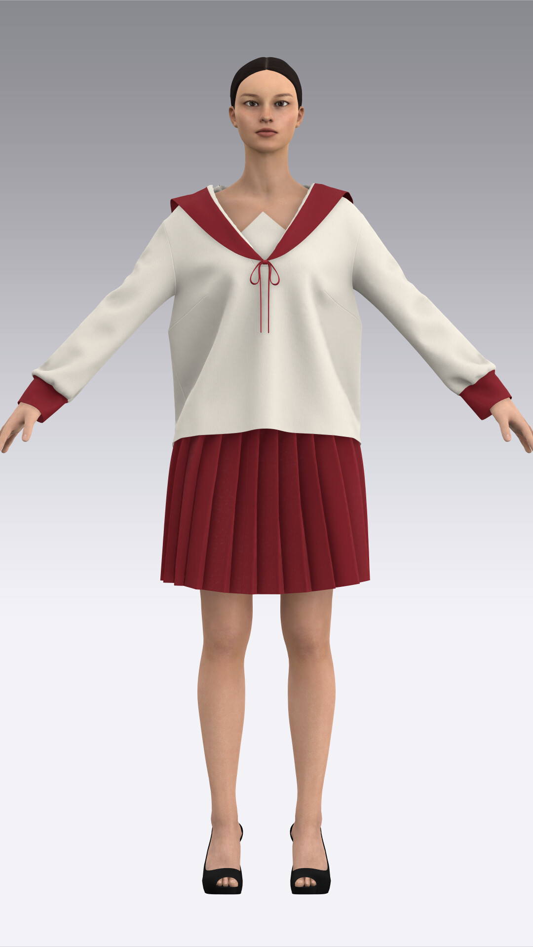 ArtStation - Japanese School uniform Seifuku Outfits MD CLO 3D ZPRJ ...