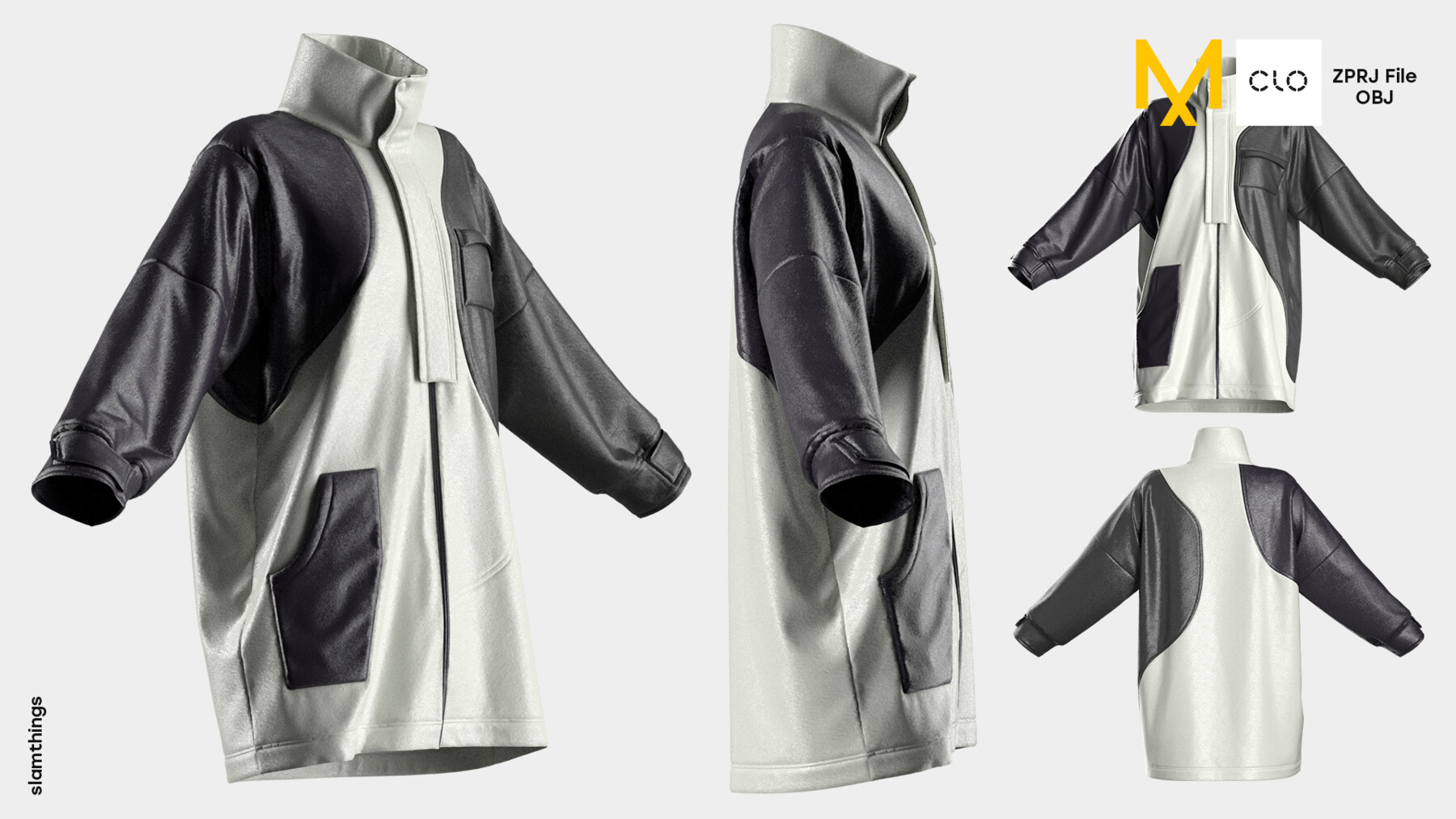 ArtStation - Streetwear Tech Jacket #028 - Clo 3D / Marvelous Designer ...