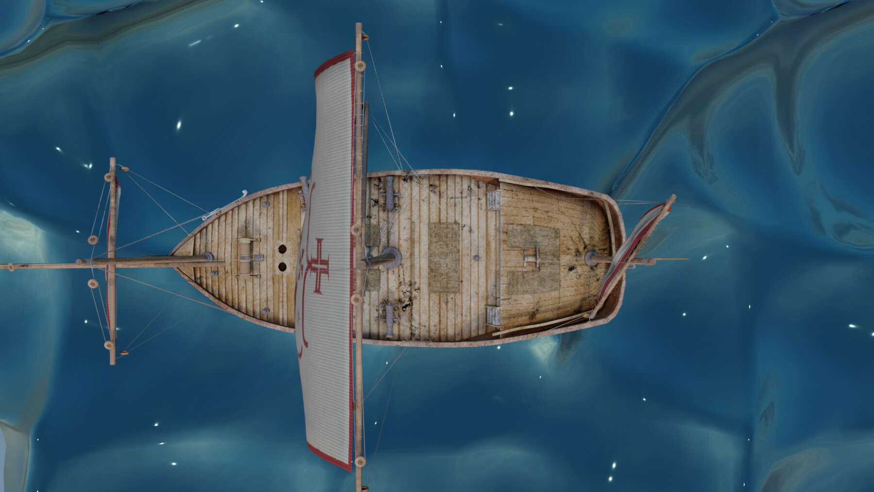 ArtStation - ANIMATED SHIP WITH OCEAN WAVES LOW POLY GAME READY | Game ...