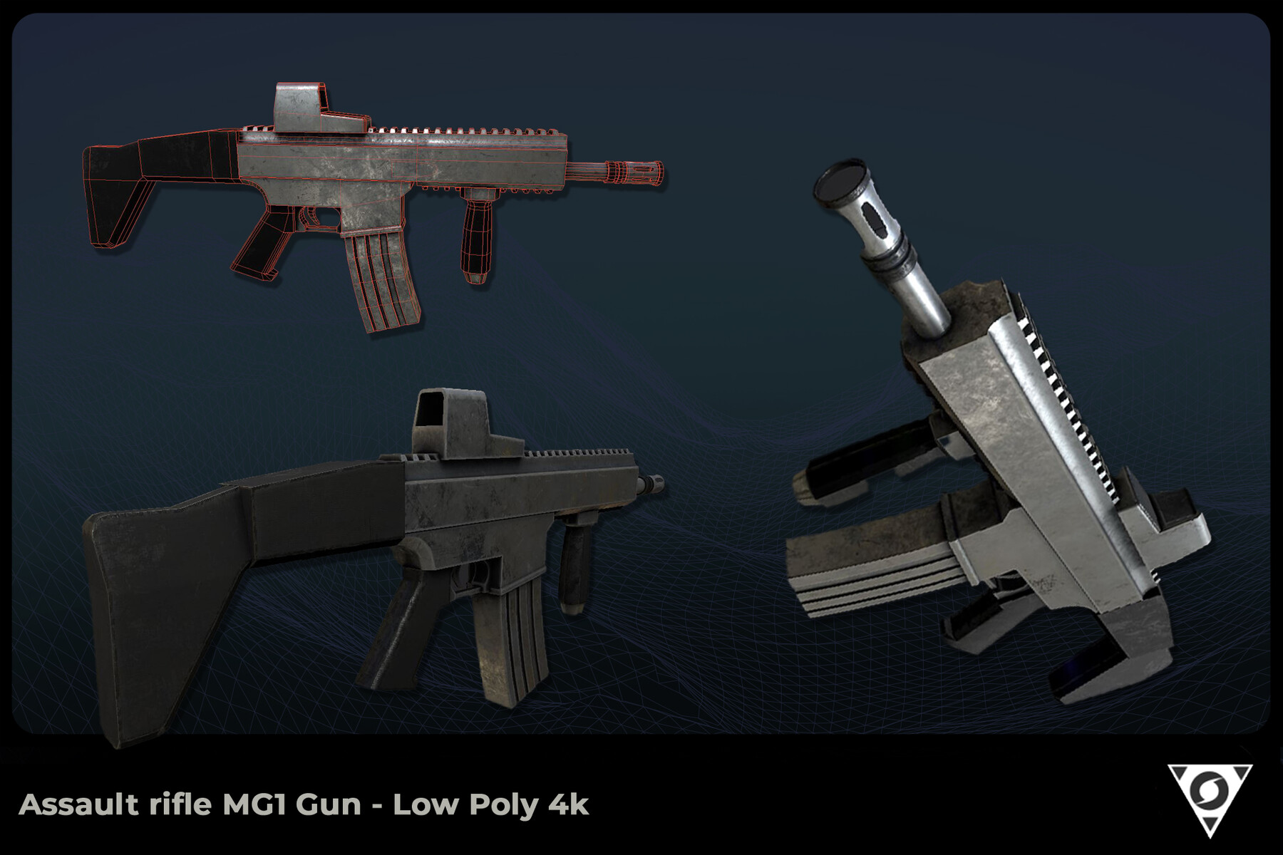ArtStation - Assault rifle guns - FULL BUNDLE - Low Poly 4k Ready to ...