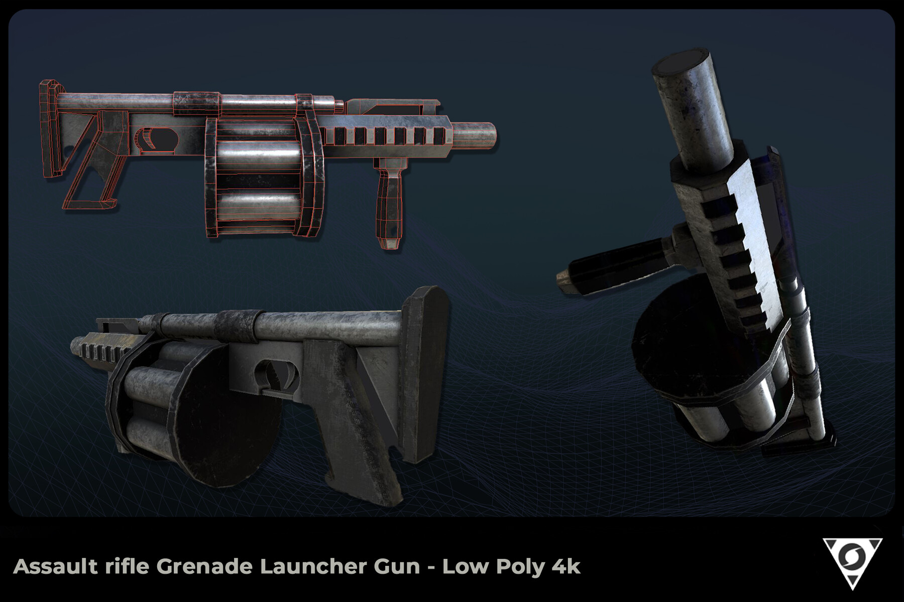 ArtStation - Assault rifle guns - FULL BUNDLE - Low Poly 4k Ready to ...