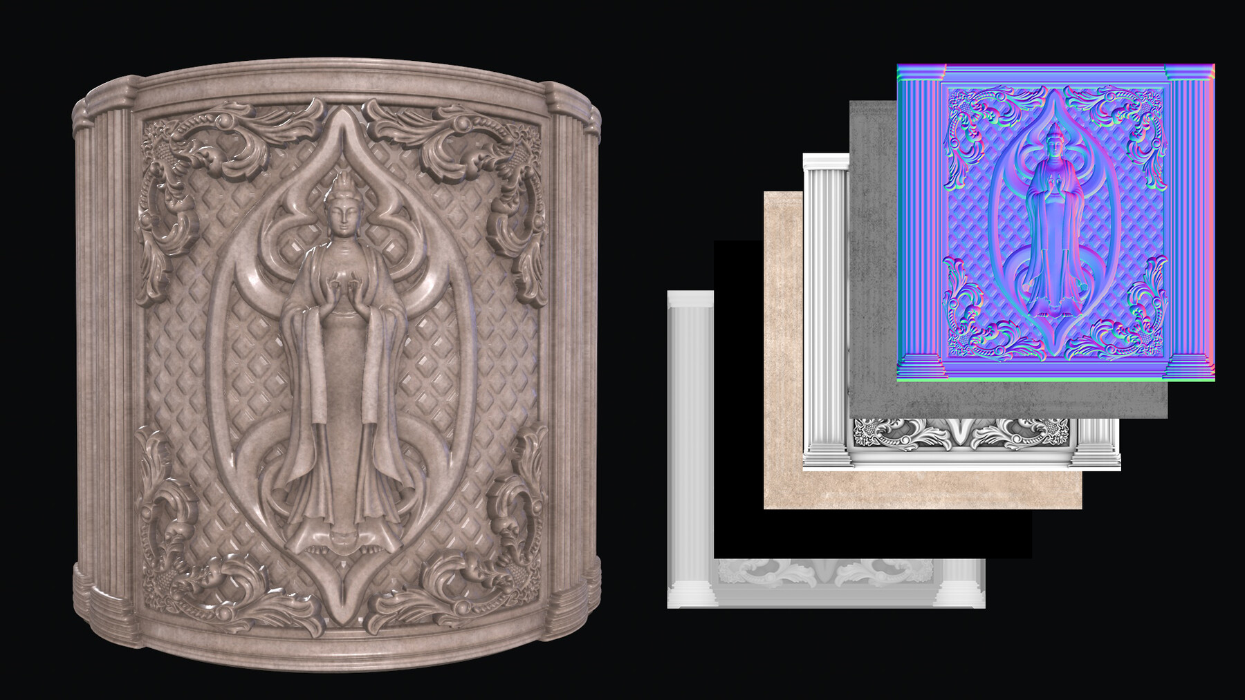 ArtStation - stone trim sheet | Game Assets