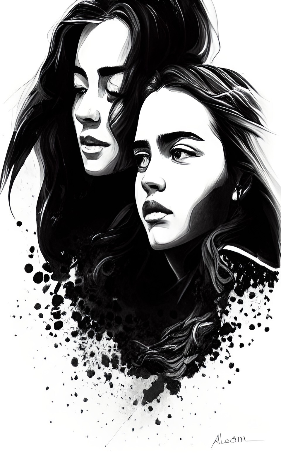 ArtStation - Two Young Women In Love 11400 jpg pack wombo art | Artworks