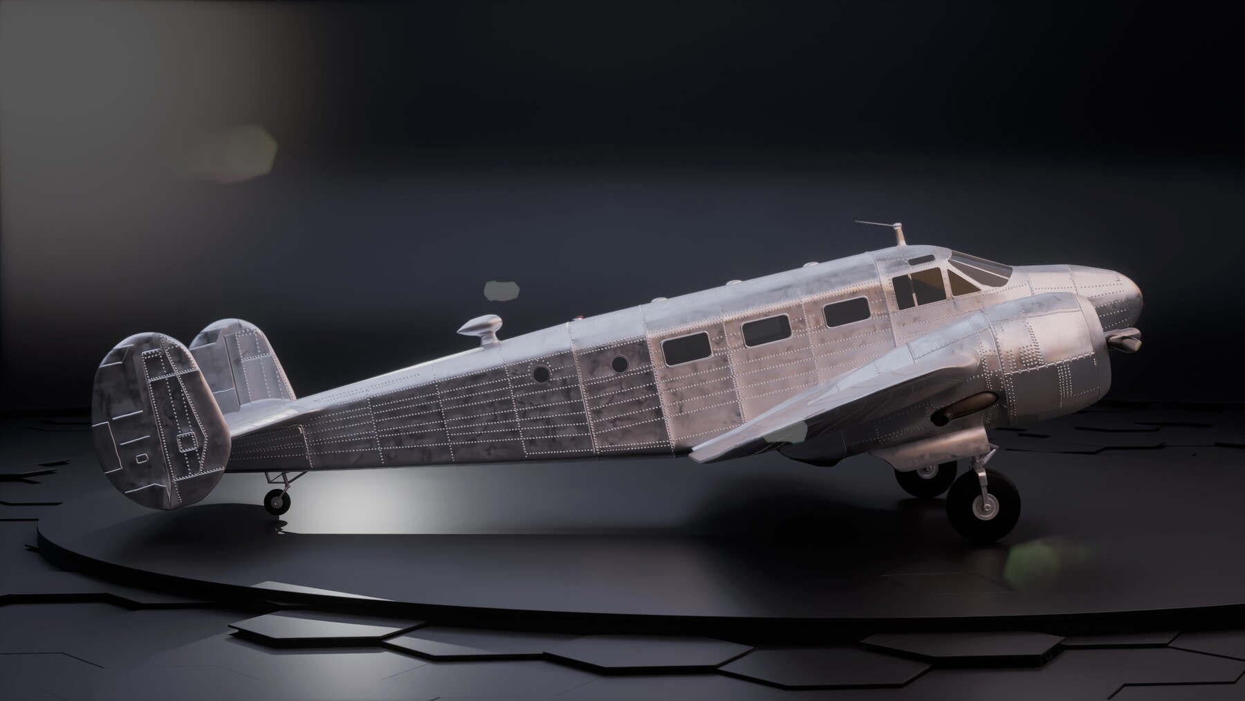 ArtStation - Aircraft - Beechcraft Model 18 , 3D model | Resources
