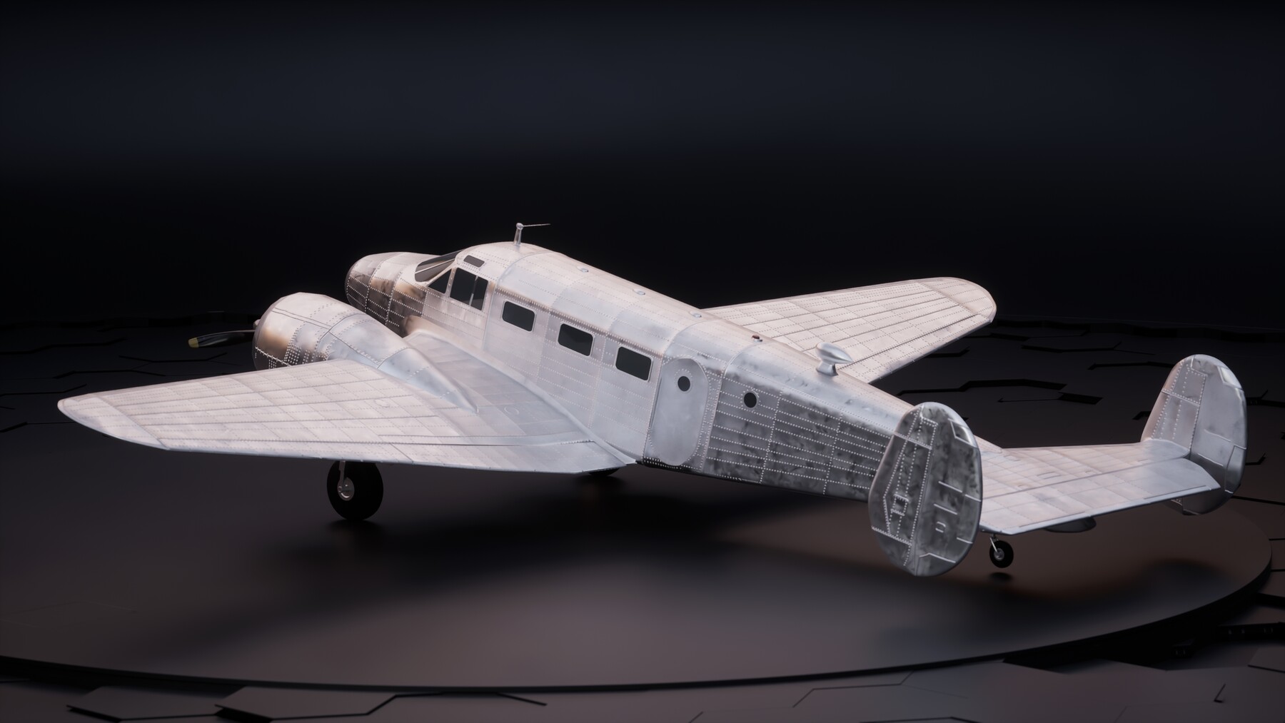 ArtStation - Aircraft - Beechcraft Model 18 , 3D model | Resources