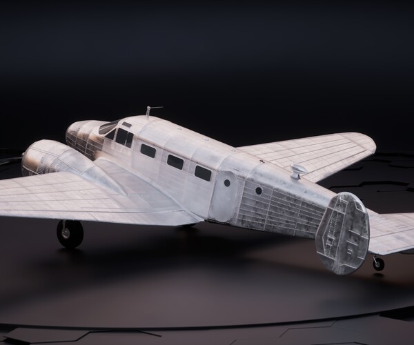 ArtStation - Aircraft - Beechcraft Model 18 , 3D model | Resources