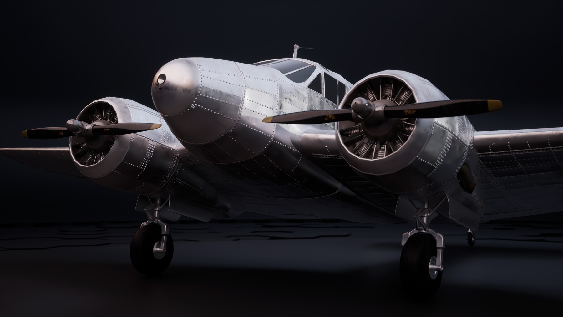 ArtStation - Aircraft - Beechcraft Model 18 , 3D model | Resources