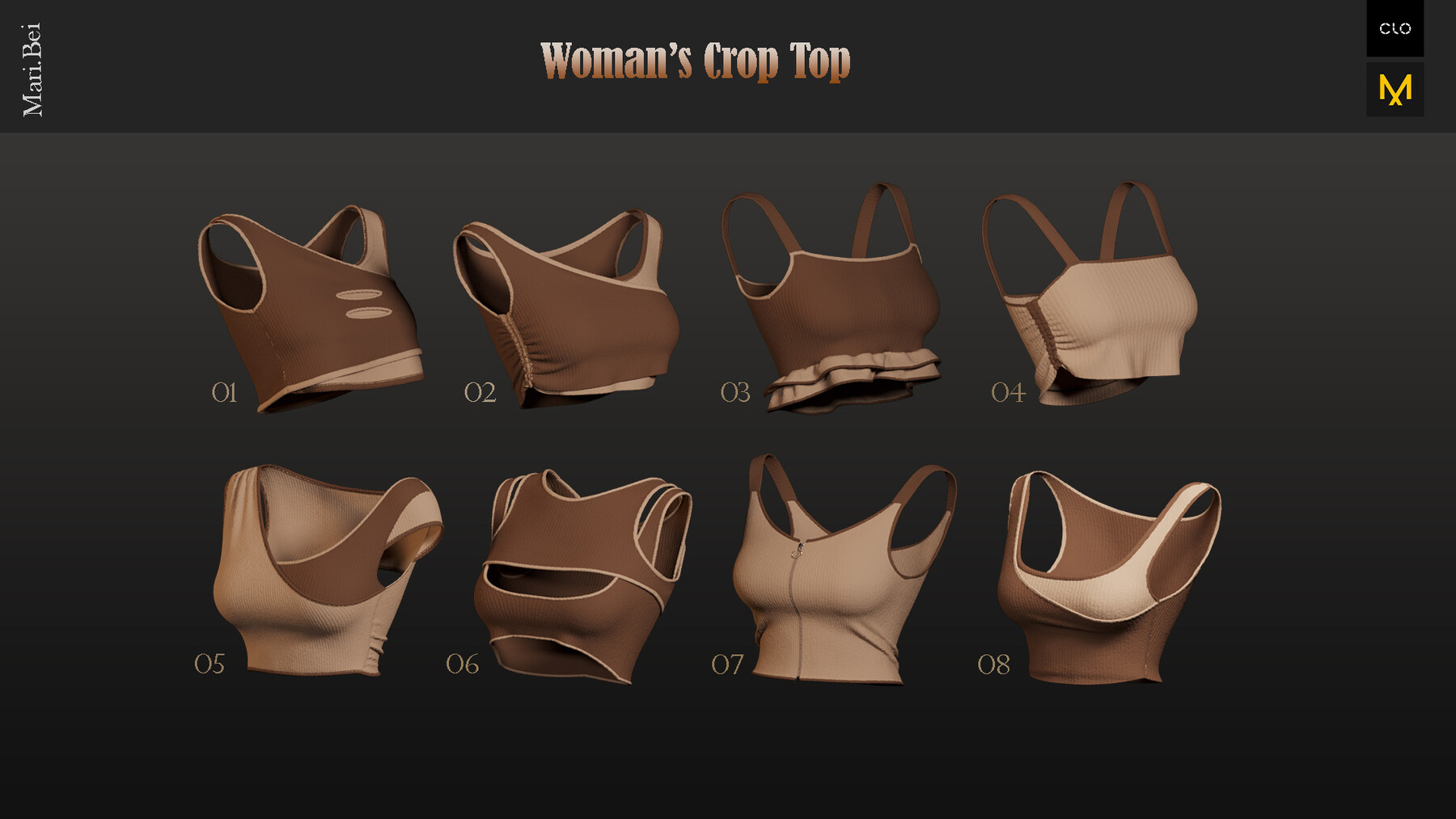 ArtStation - Woman's Crop Top | Game Assets