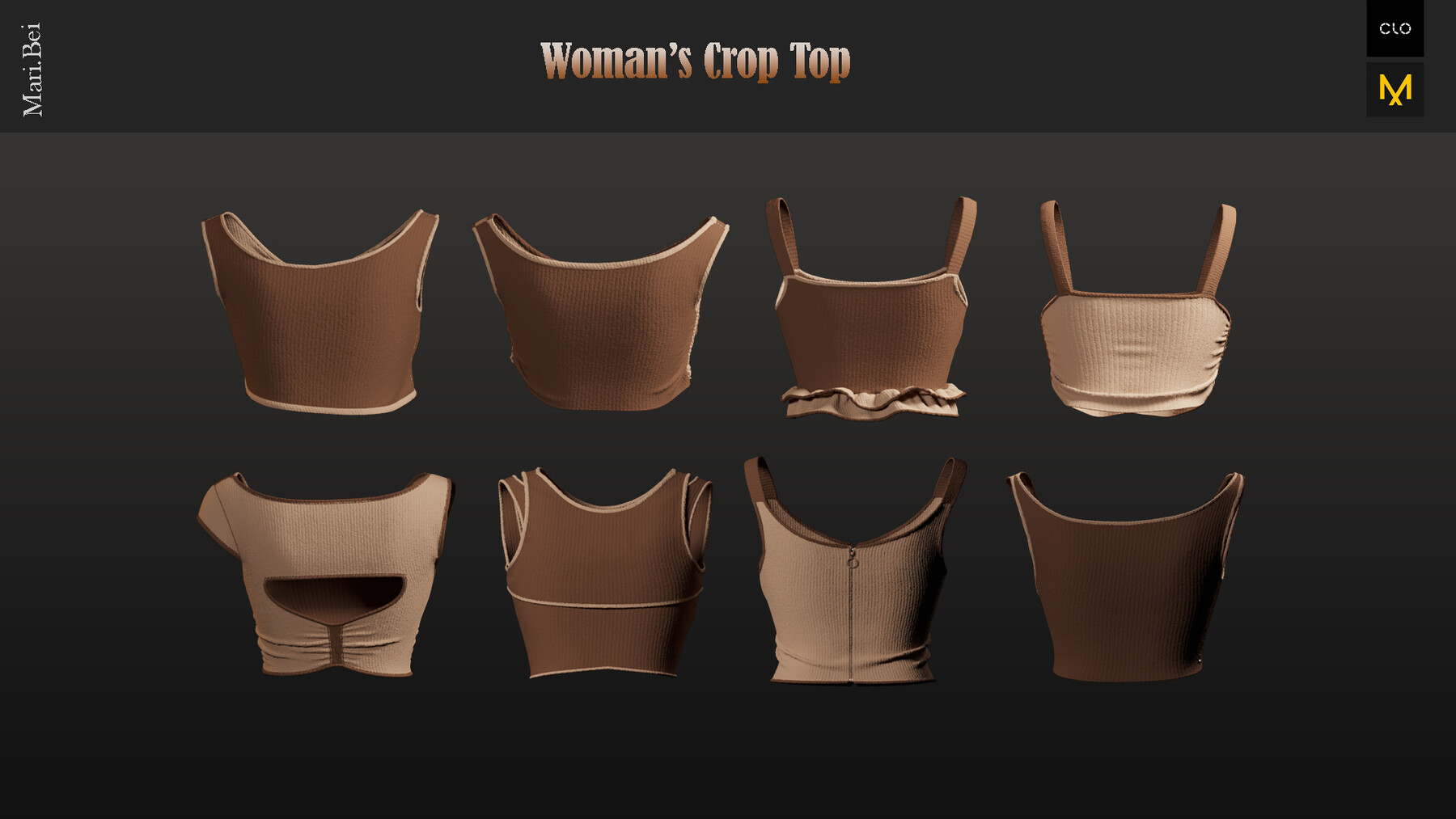 ArtStation - Woman's Crop Top | Game Assets