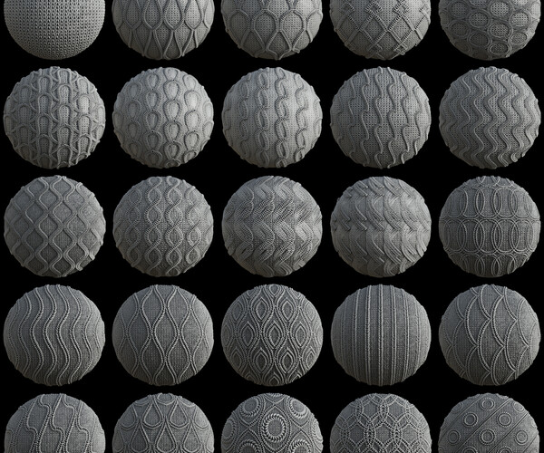 ArtStation - WOOL, TRICOT AND KNITTED Alpha Brush Bundle vol2 | Brushes