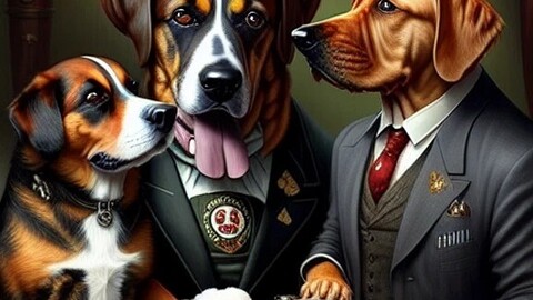ArtStation - DOGS PLAYING CARDS | Artworks