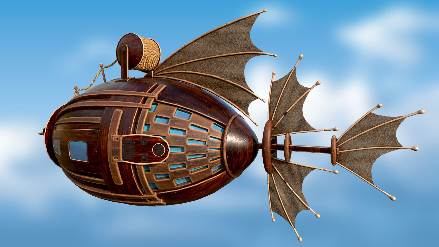 ArtStation - Airship PBR low-poly game ready 3D model | Resources