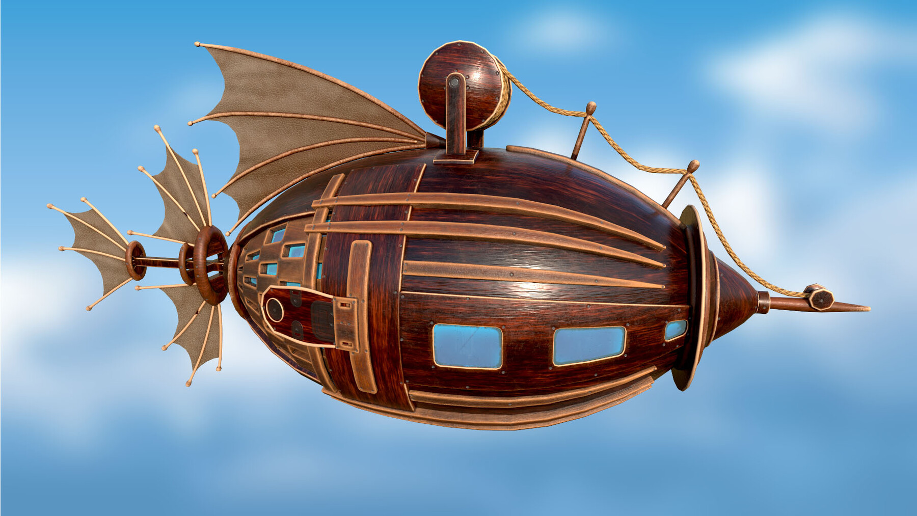 ArtStation - Airship PBR low-poly game ready 3D model | Resources