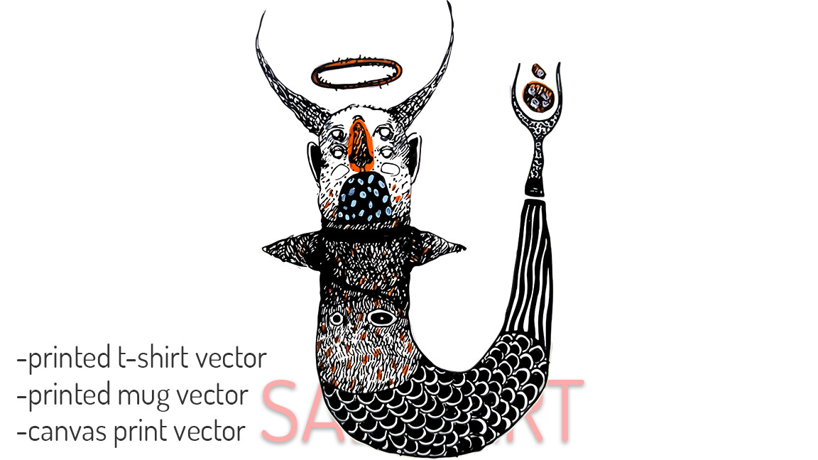 ArtStation - Tishtrya - Unique Hand drawn Tatto Figure Vector , Printed ...