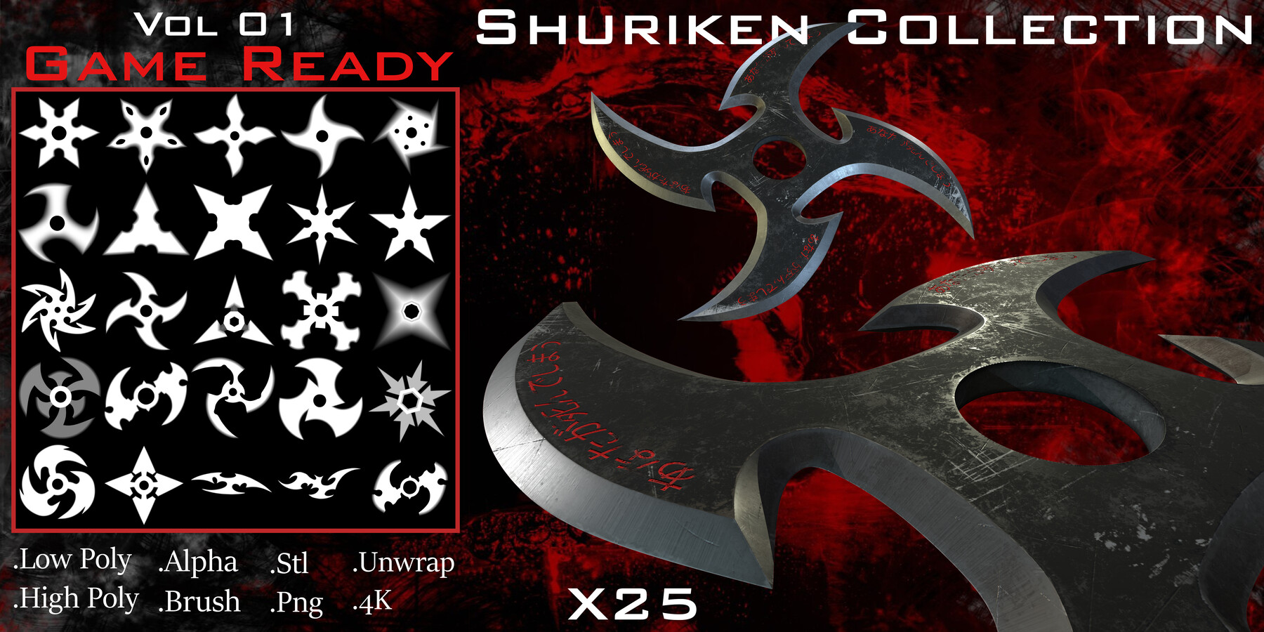 ArtStation - Shuriken_Collection_01 | Game Assets