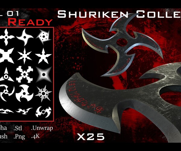 ArtStation - Shuriken_Collection_01 | Game Assets