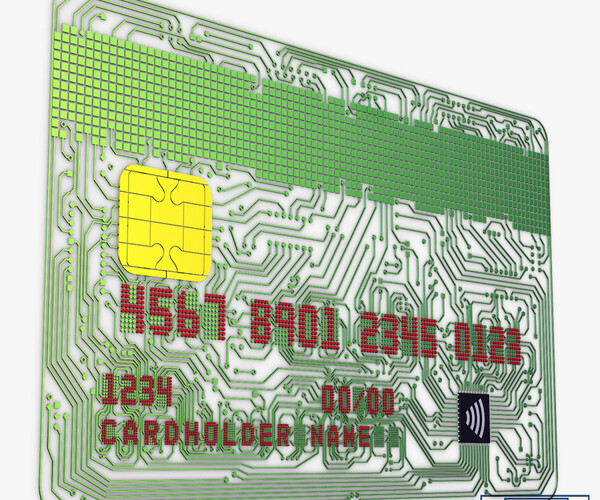 ArtStation - Electronic Circuit Bank Card v 1 | Resources
