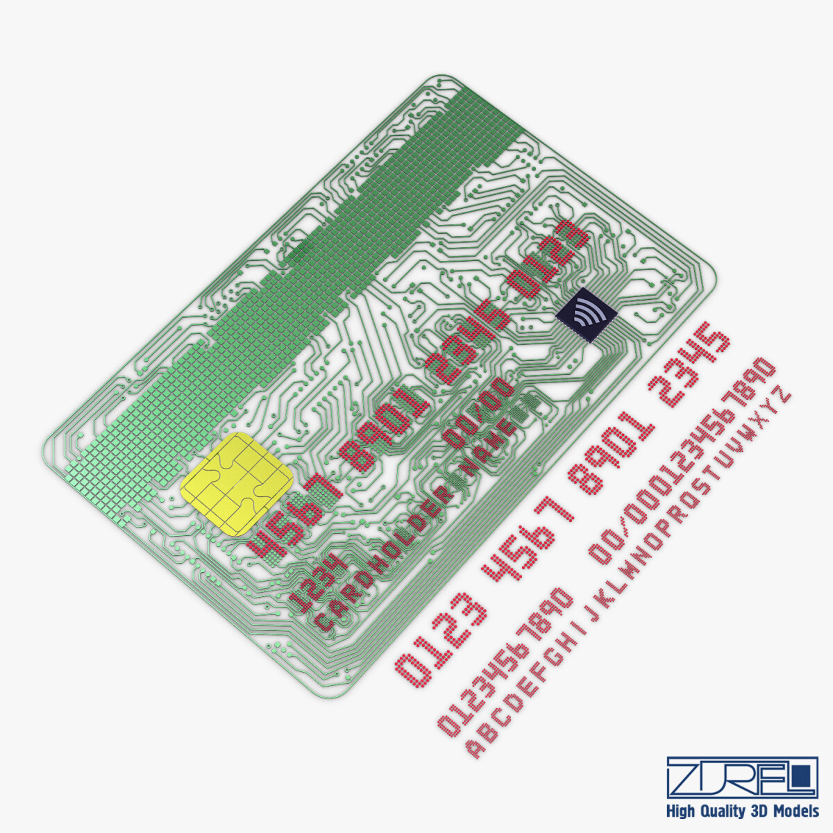 ArtStation - Electronic Circuit Bank Card v 1 | Resources