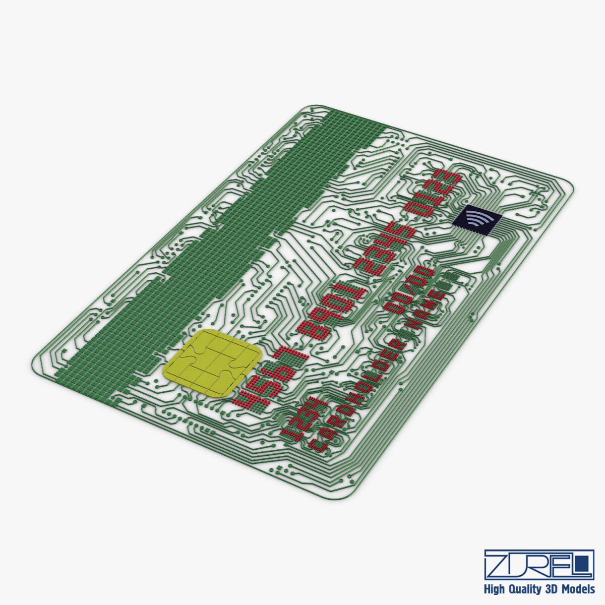 ArtStation - Electronic Circuit Bank Card v 1 | Resources