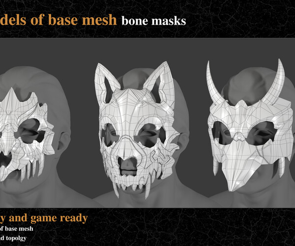 ArtStation - bone masks | Game Assets