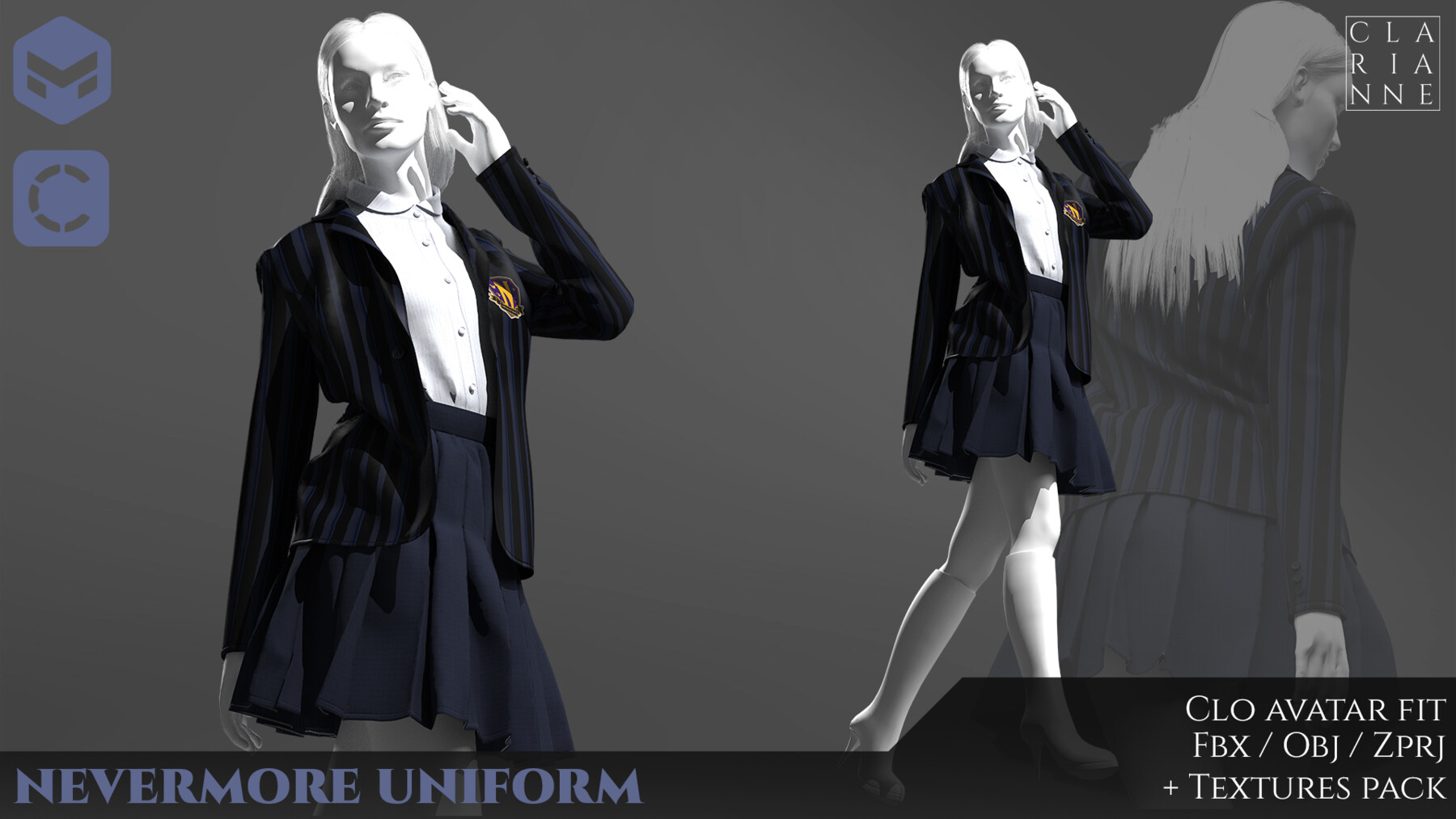 ArtStation - Nevermore Academy Uniform | Resources