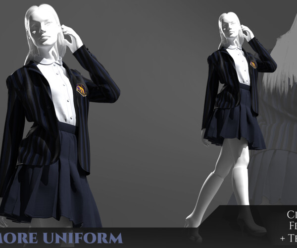 ArtStation - Nevermore Academy Uniform | Resources