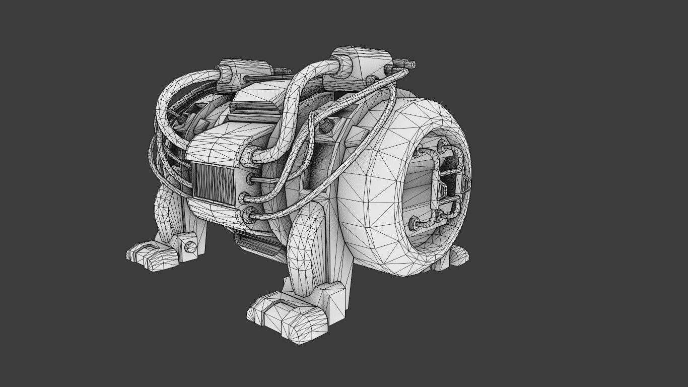 ArtStation - SCI FI MOTOR TANK LOW POLY GAME READY 3D MODEL | Game Assets