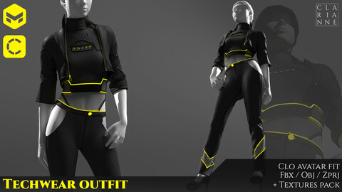 ArtStation - Techwear outfit | Game Assets