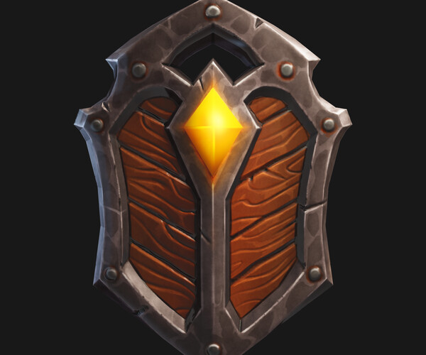 ArtStation - Stylized Shield Weapon Low Poly Game Ready | Game Assets