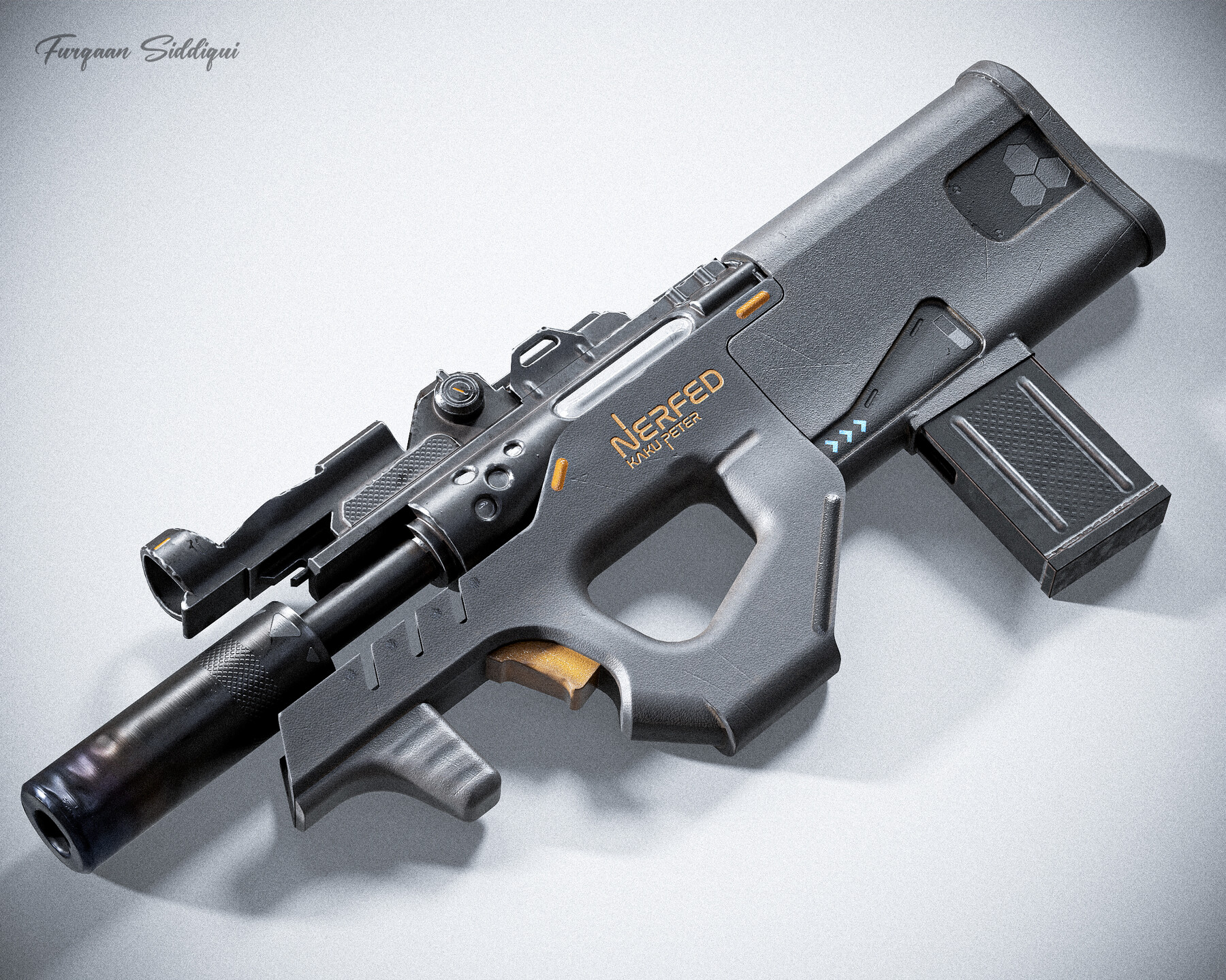 ArtStation - Sci-fi SMG Nerfed Kaku Peter Edition | Game Assets