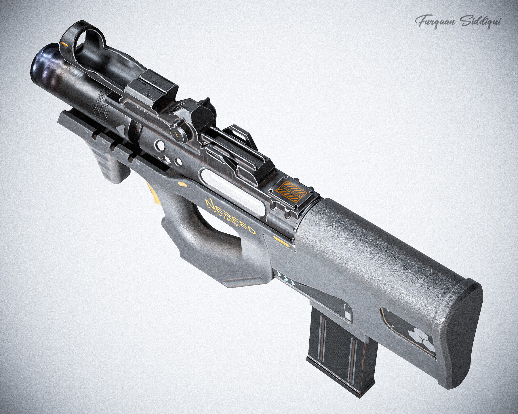 ArtStation - Sci-fi SMG Nerfed Kaku Peter Edition | Game Assets