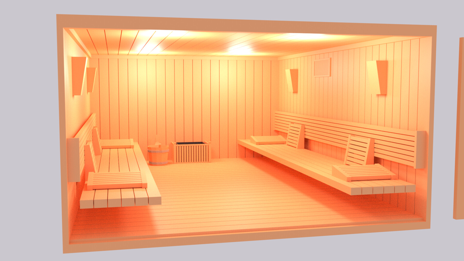 ArtStation - Cartoon Sauna Room Interior 3D model | Resources