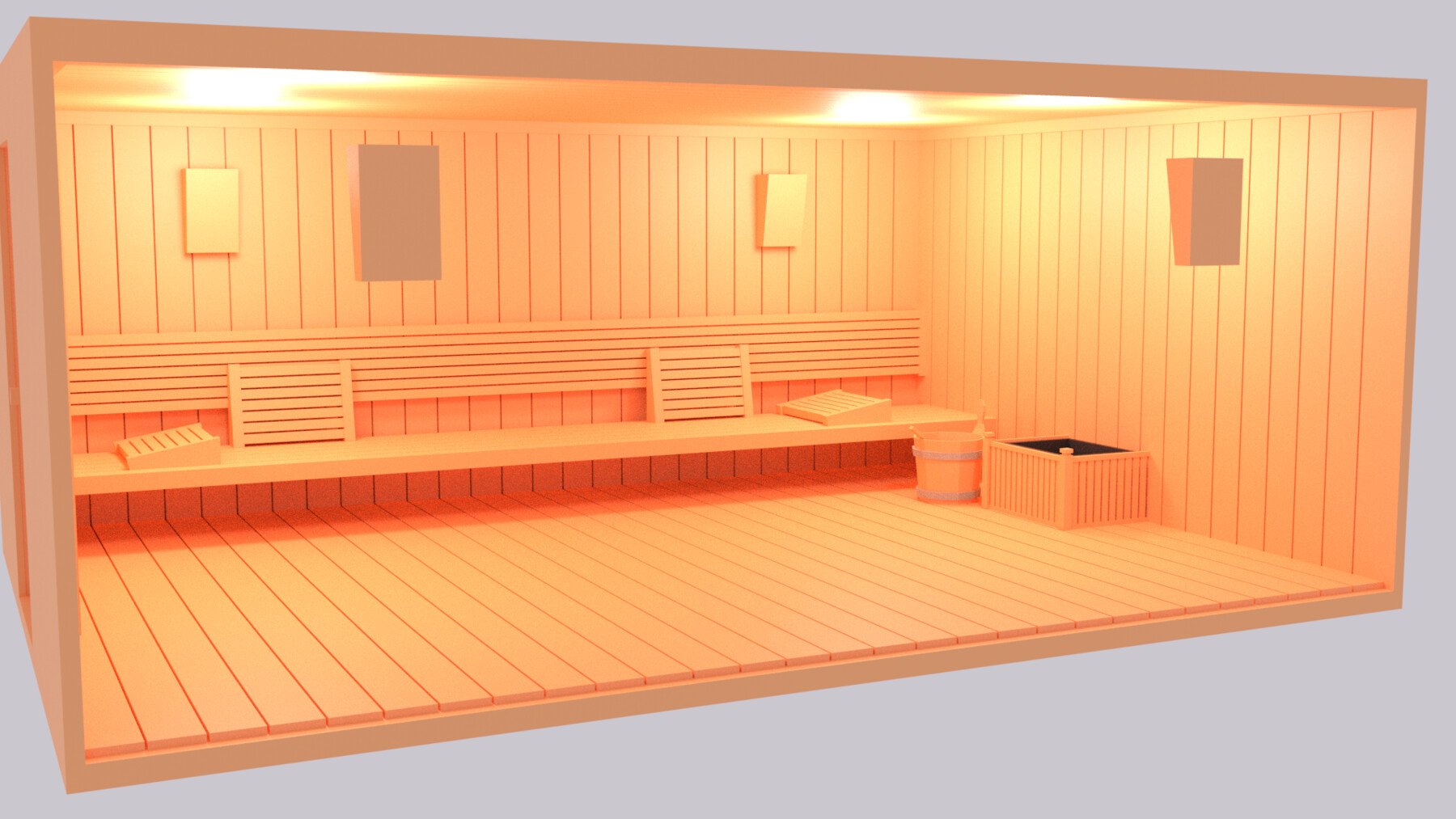 ArtStation - Cartoon Sauna Room Interior 3D model | Resources