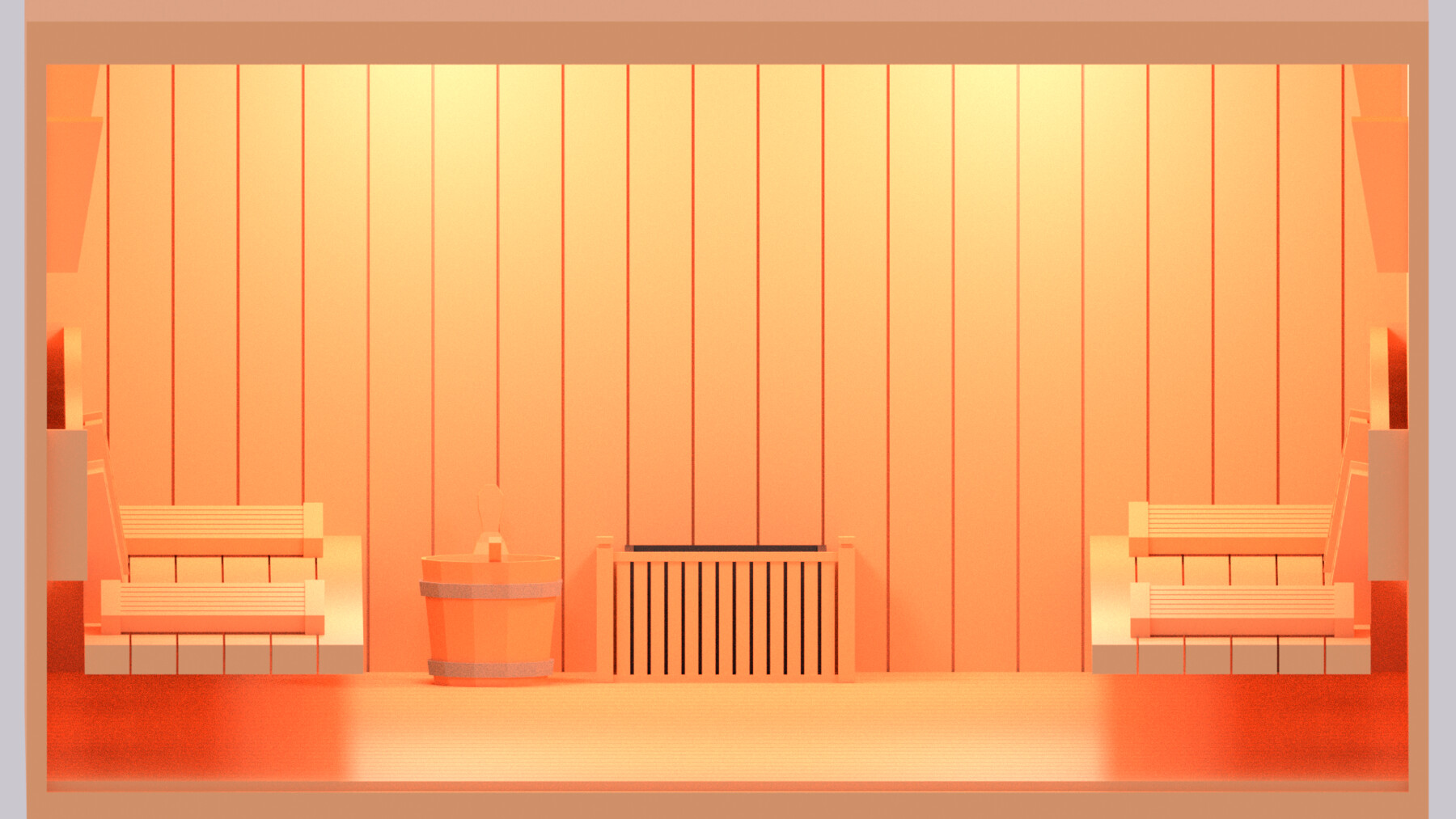 ArtStation - Cartoon Sauna Room Interior 3D model | Resources