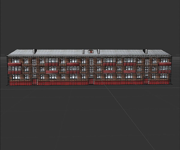 ArtStation - house red brick | Game Assets