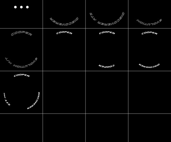 ArtStation - 36x Cooper tire sidewall 4K PNG decals | Game Assets