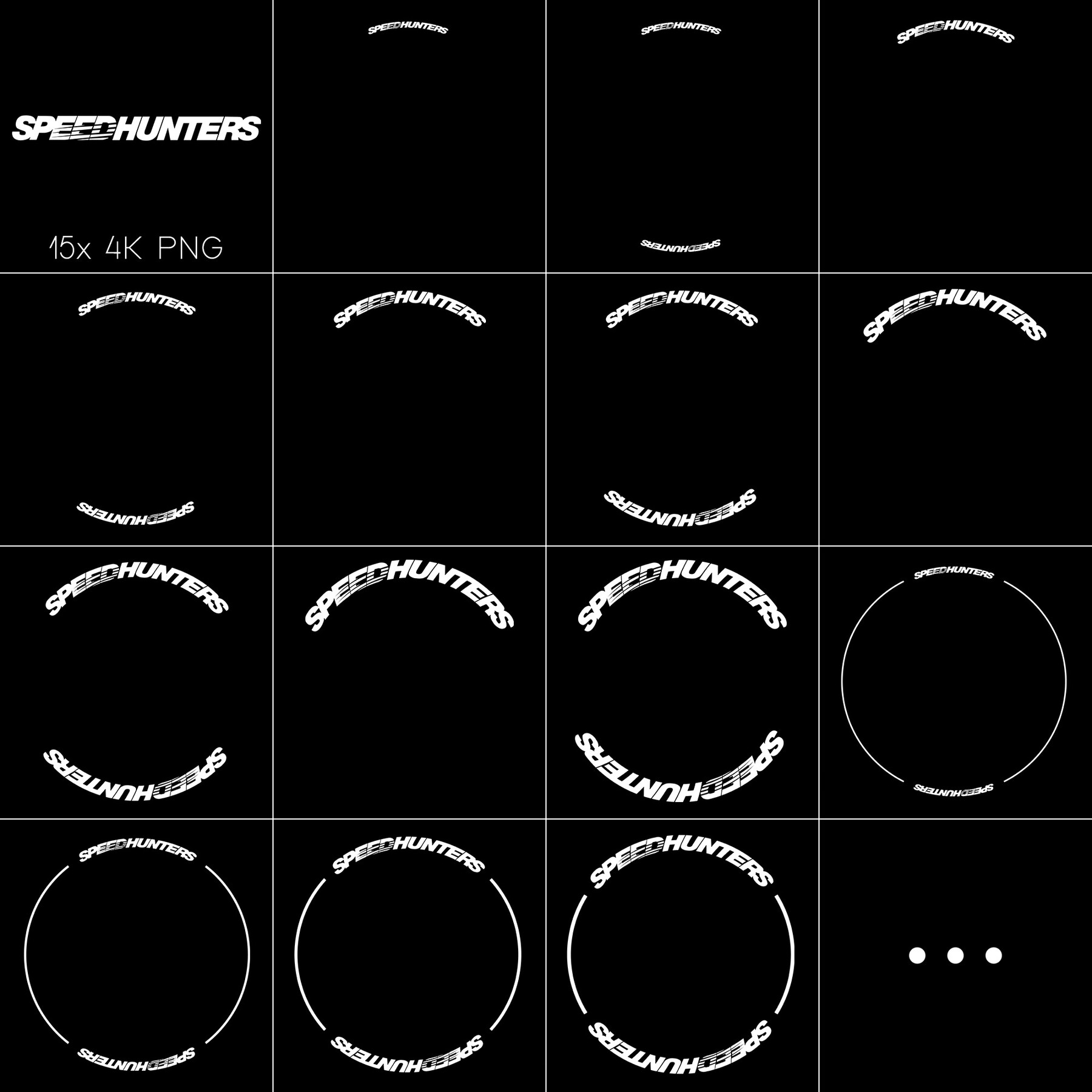 ArtStation - 15x Speedhunters tire sidewall 4K PNG decals | Game Assets