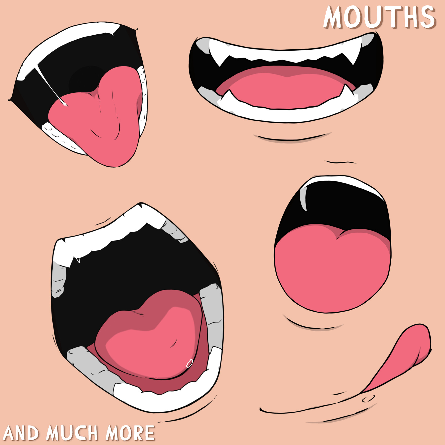 ArtStation - Saliva Brush Set for Procreate (Mouth, Saliva, Drool ...