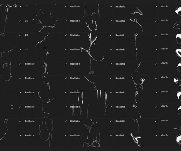 ArtStation - Saliva Brush Set for Procreate (Mouth, Saliva, Drool ...